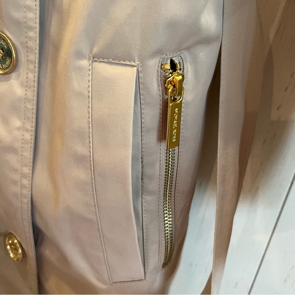 Michael Kors Studded Trench Coat Size Medium - Gem